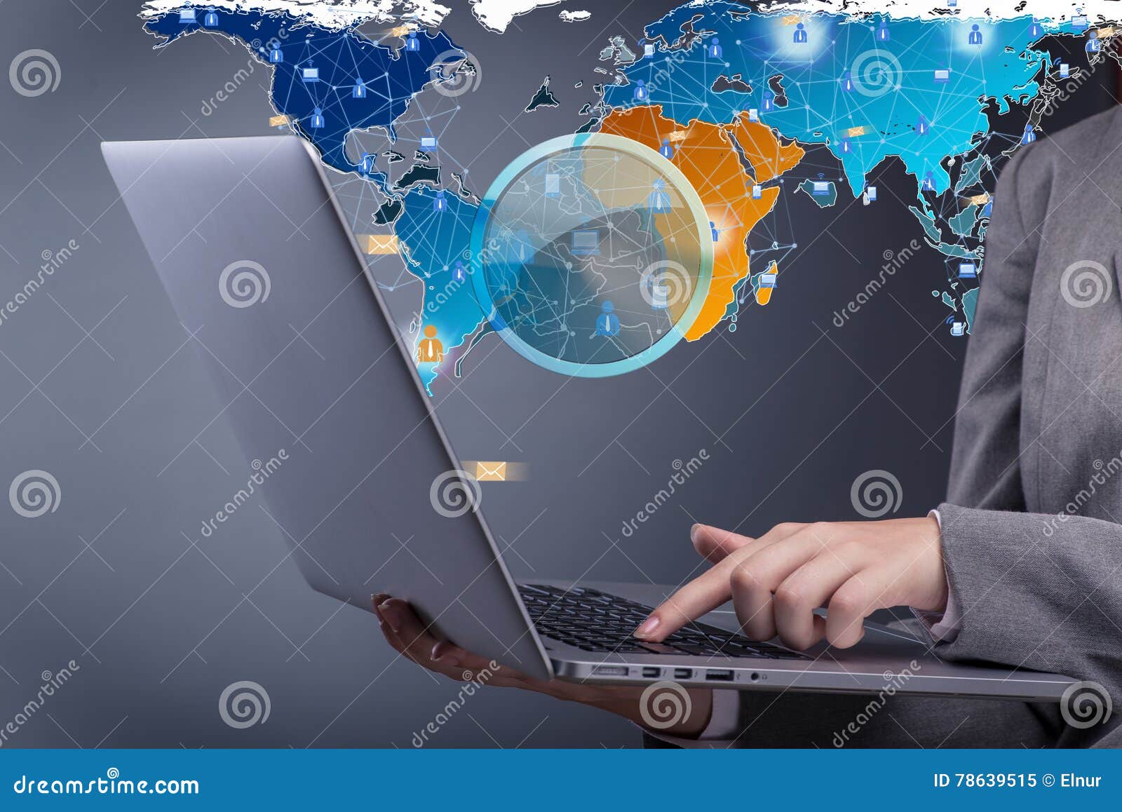 The Social Networks and Online Interactions Concept Stock Image - Image ...