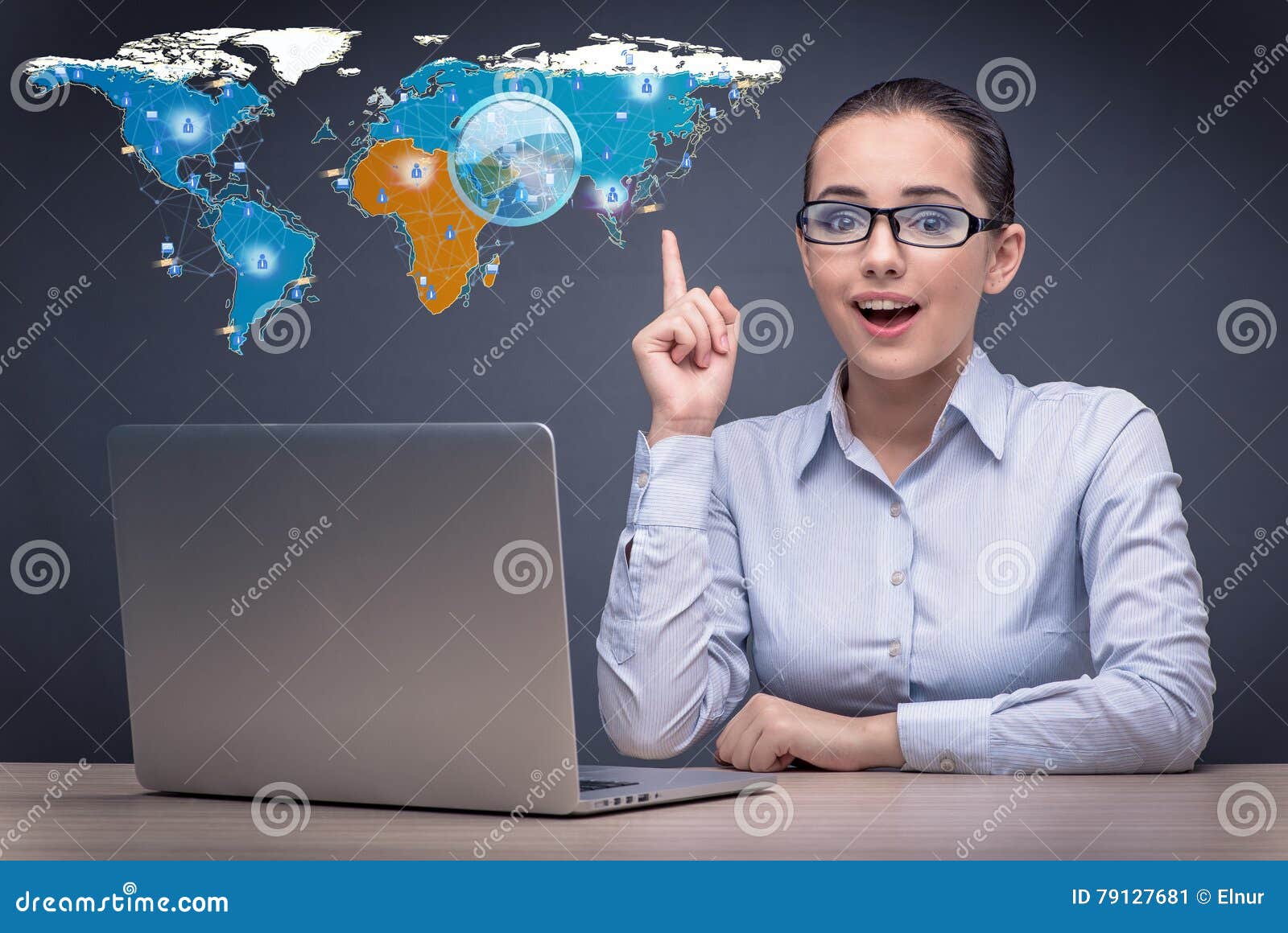 The Social Networks and Online Interactions Concept Stock Image - Image ...