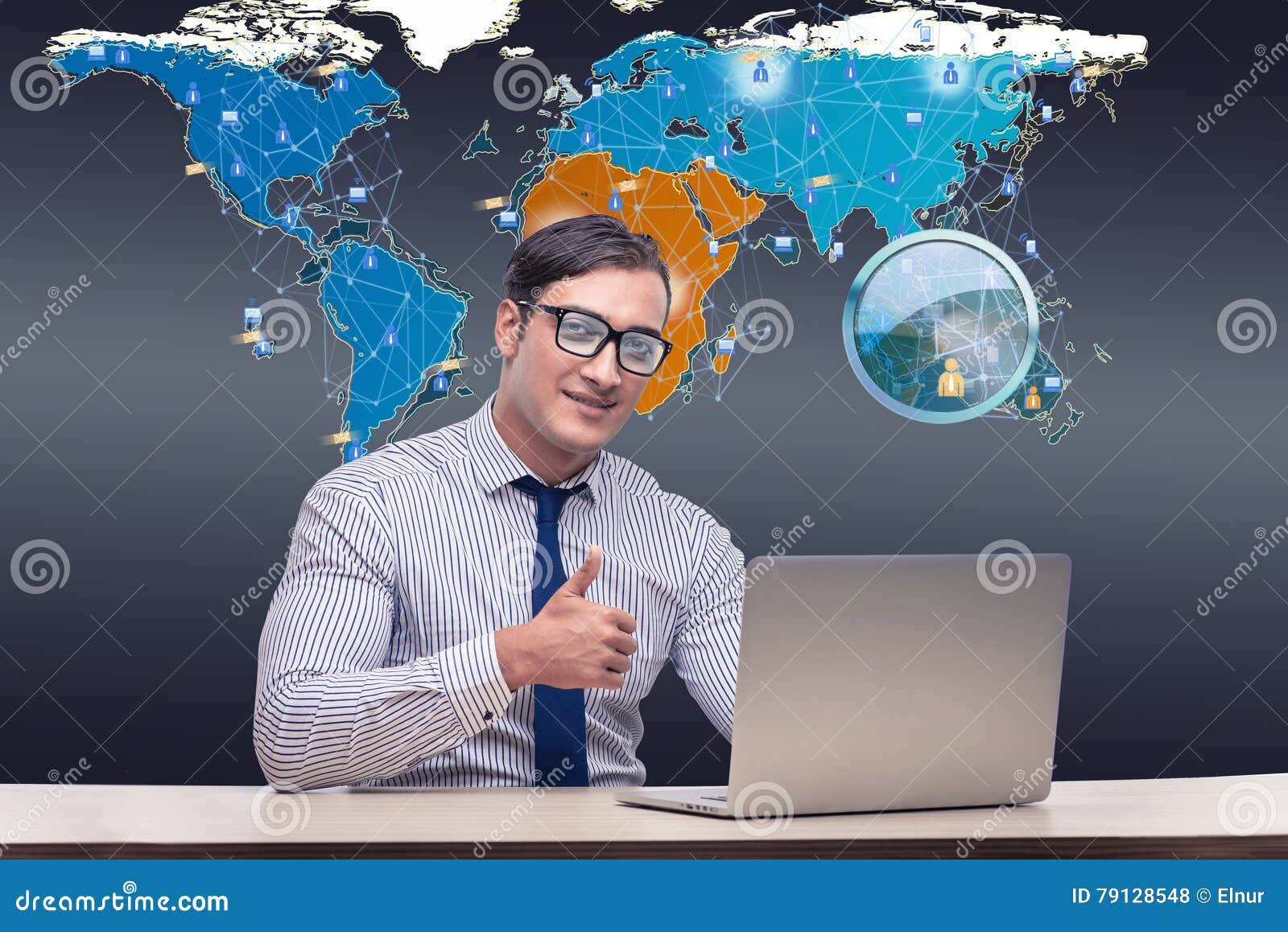 The Social Networks and Online Interactions Concept Stock Illustration ...