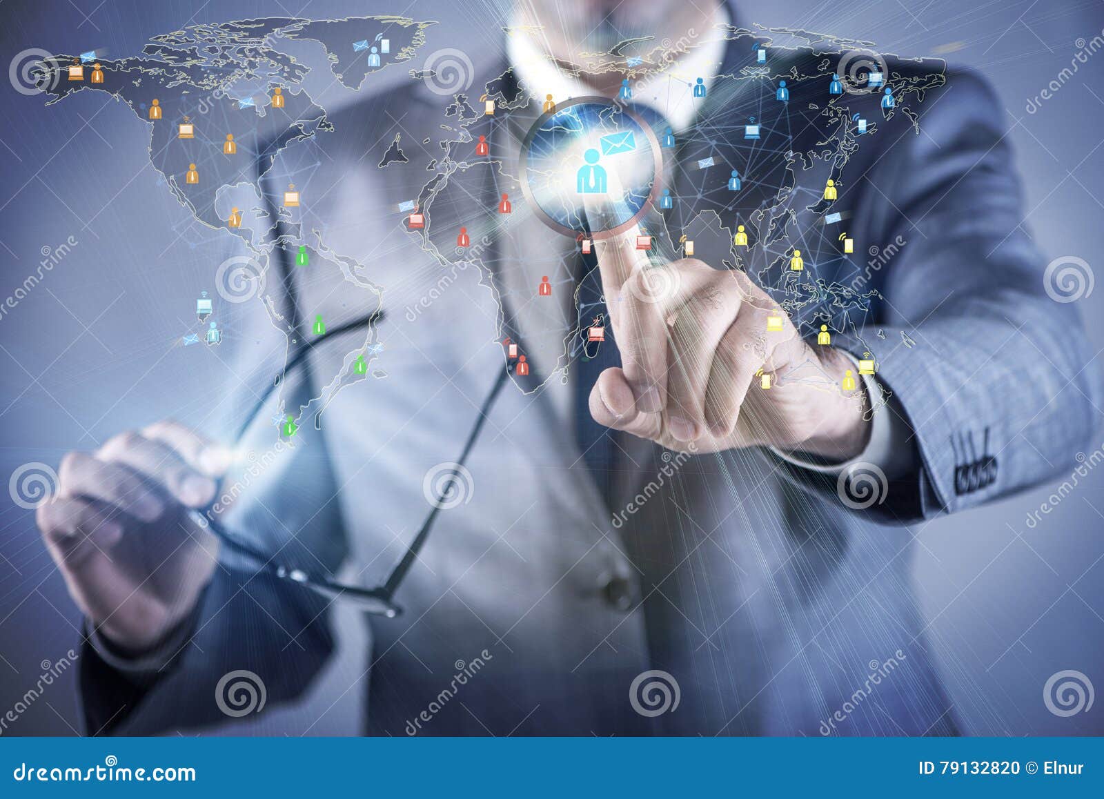 The Social Networks and Online Interactions Concept Stock Photo - Image ...
