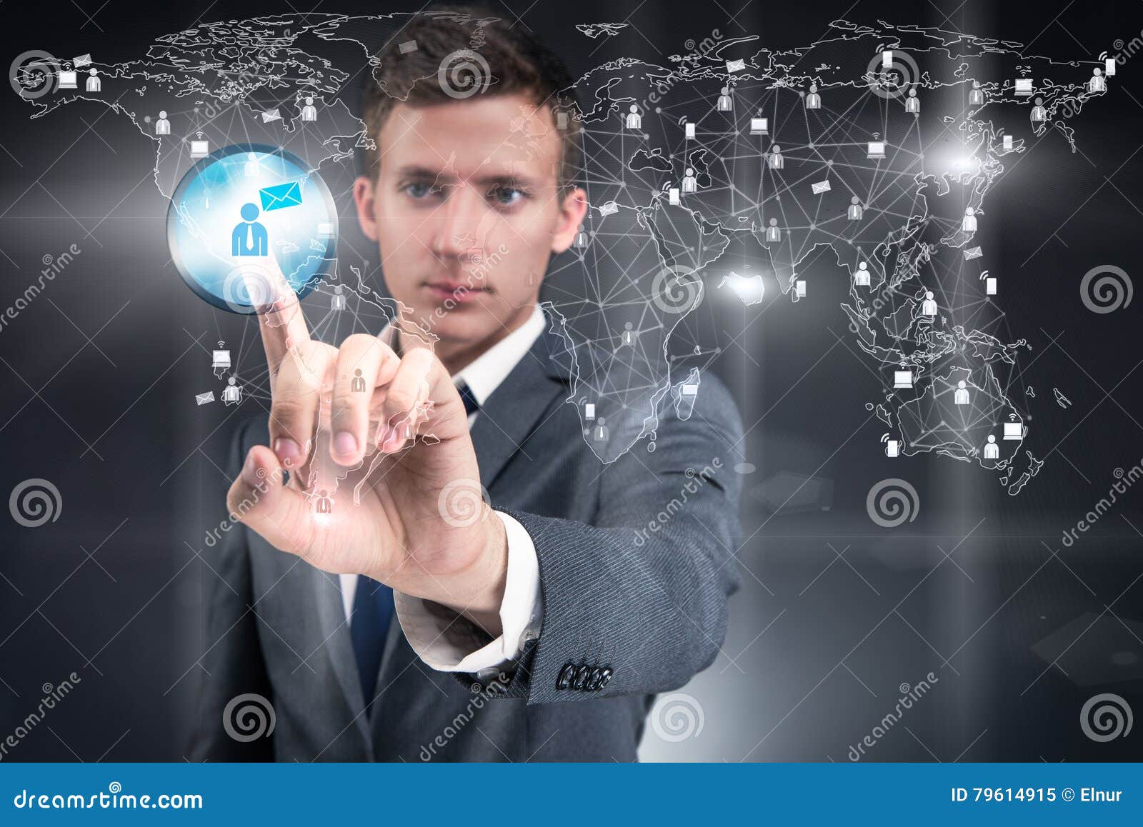 The Social Networks and Online Interactions Concept Stock Image - Image ...