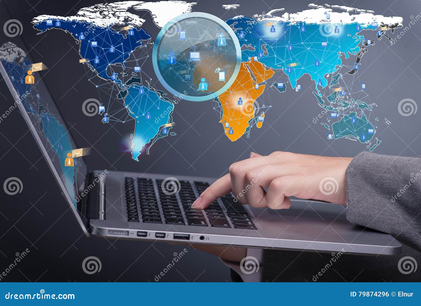 The Social Networks and Online Interactions Concept Stock Photo - Image ...