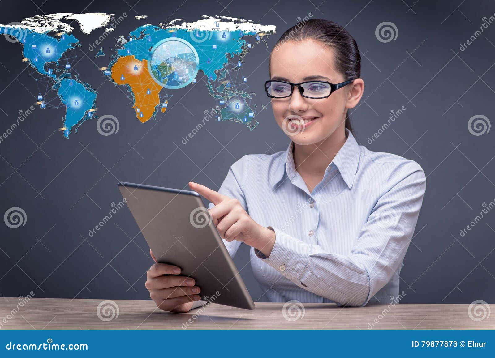 The Social Networks and Online Interactions Concept Stock Image - Image ...