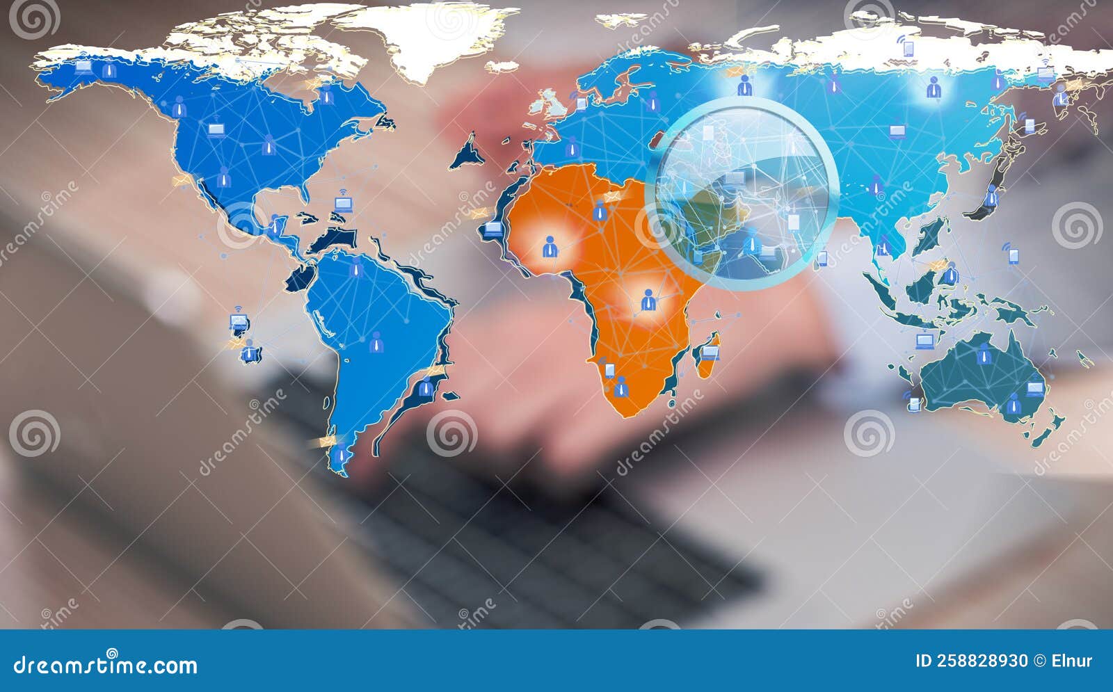 Social Networks and Online Interactions Concept Stock Illustration ...