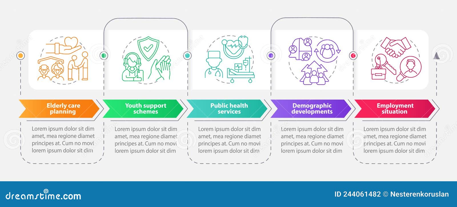 Social Planning Examples Rectangle Infographic Template Stock Vector - Illustration of help ...