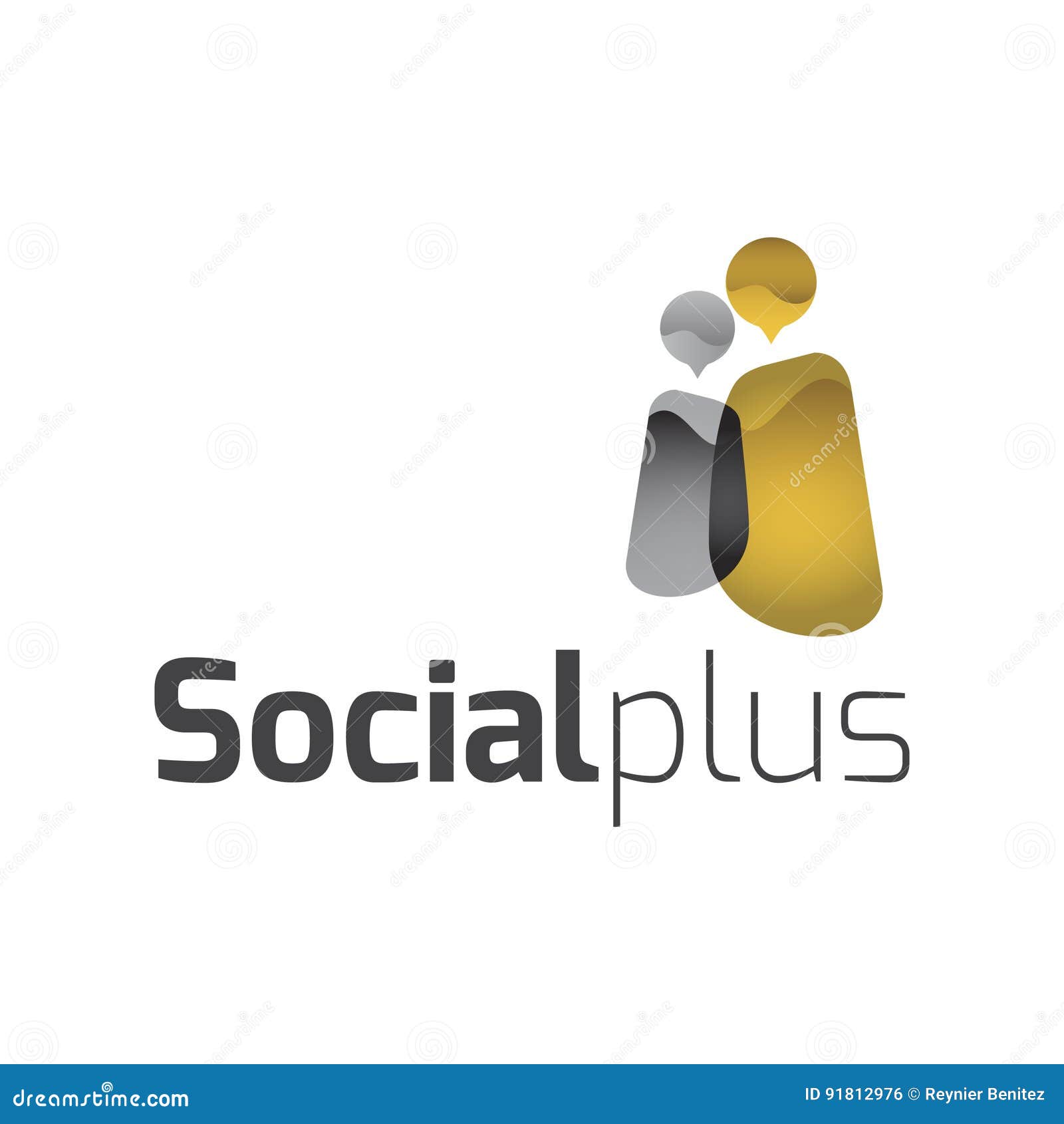 Social plus le logo illustration de vecteur. Illustration du amitié ...