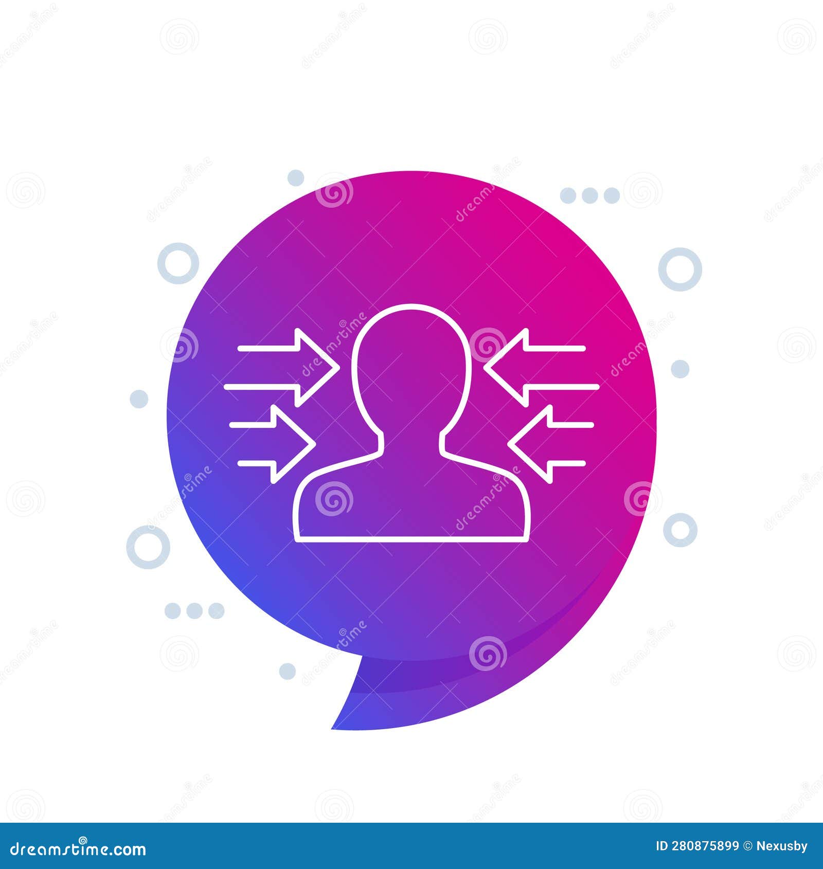 Social Pressure Icon, Linear Vector Design Stock Vector - Illustration ...