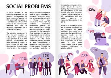 Social Problems Infographics Stock Vector - Illustration of elements ...