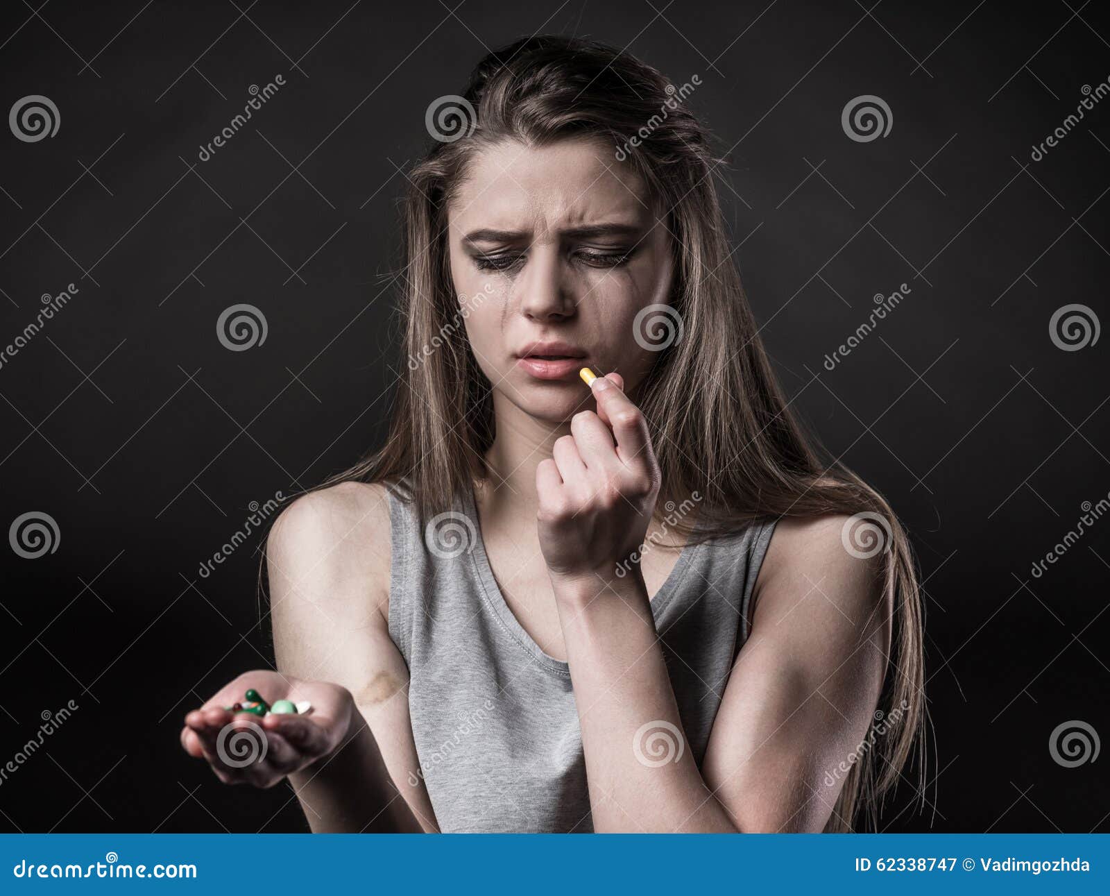 Social problems woman stock image. Image of drugs, illness - 62338747