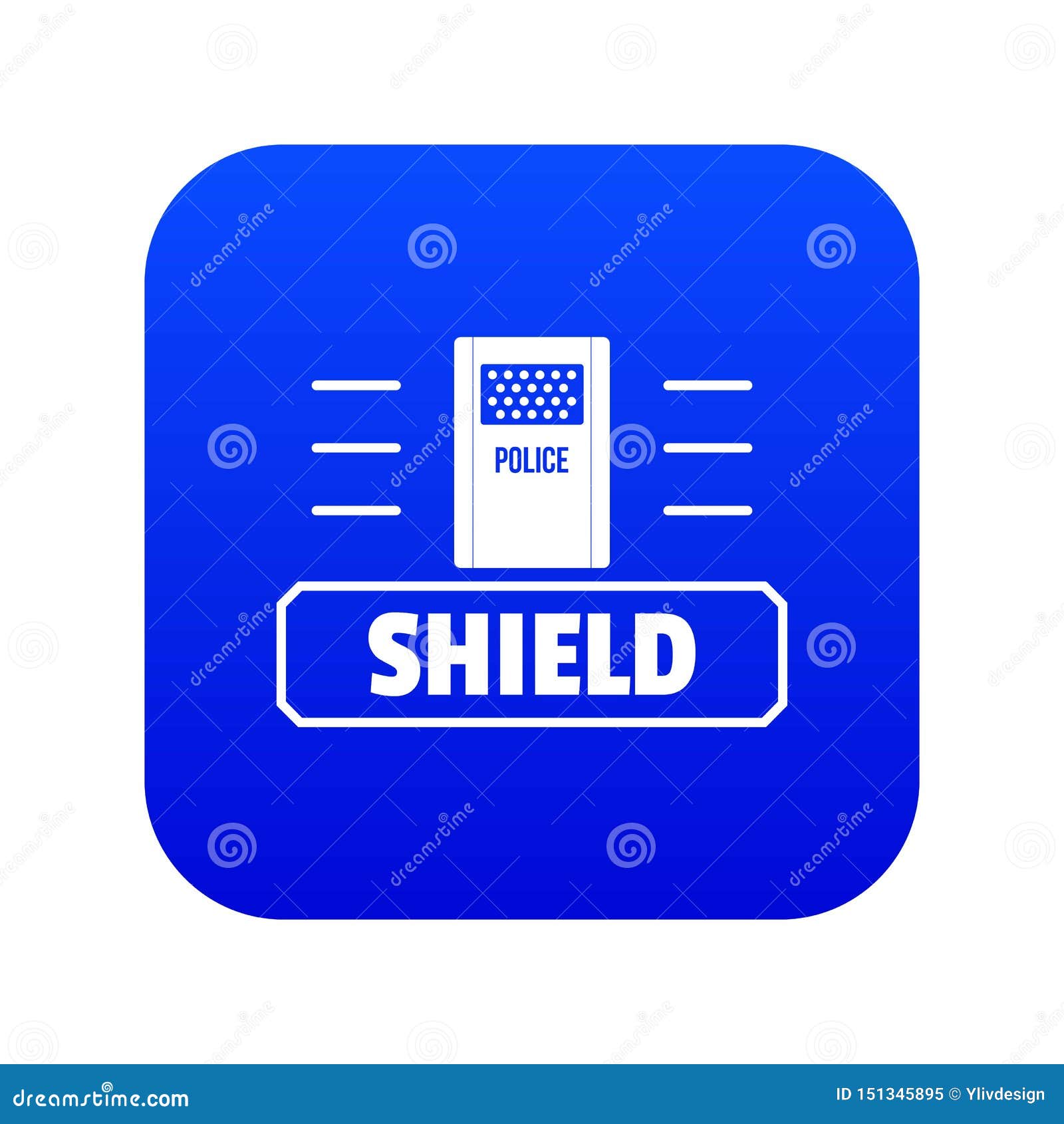 Social Protest Shield Icon Blue Vector Stock Vector - Illustration of ...
