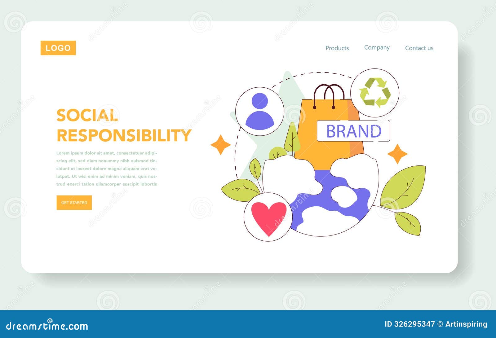Social Responsibility. Flat Vector Illustration Stock Illustration ...