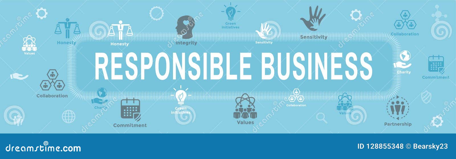 Social Responsibility - Web Banner Icon Set and Web Header Banner W ...