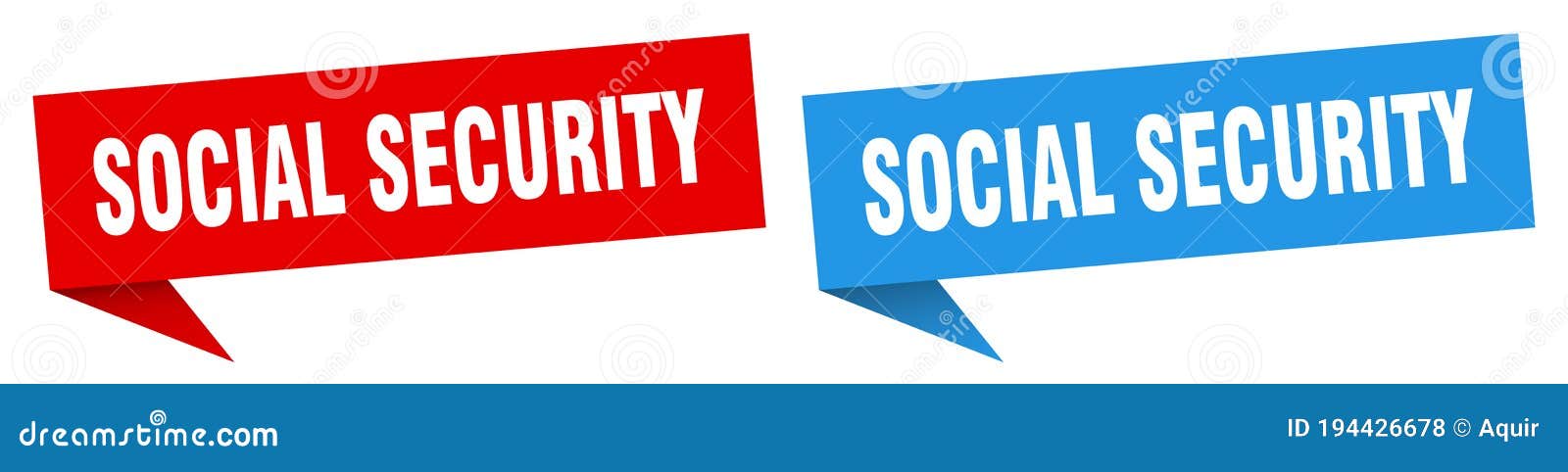 Social Security Banner. Social Security Speech Bubble Label Set Stock ...