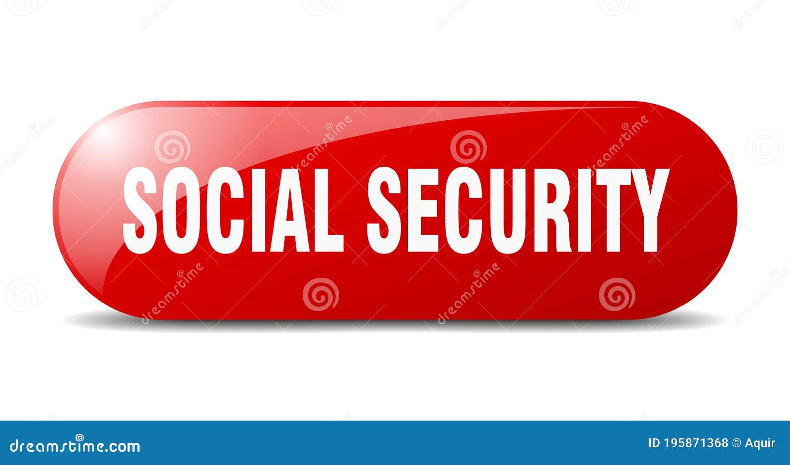 Social Security Button. Sticker. Banner. Rounded Glass Sign Stock ...