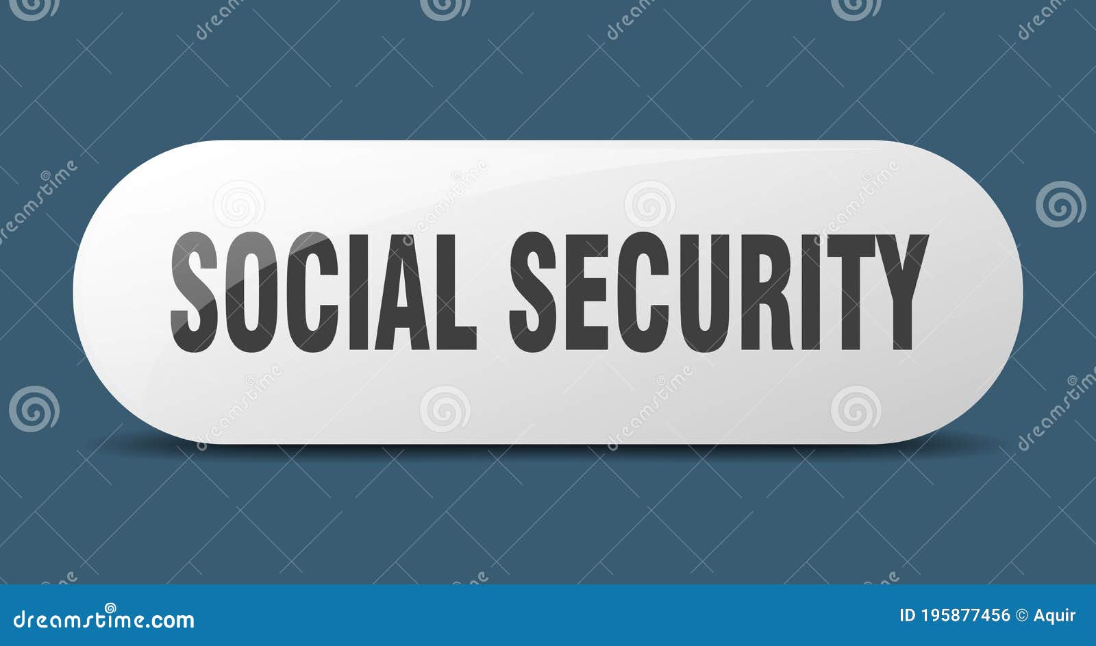 Social Security Button. Sticker. Banner. Rounded Glass Sign Stock ...