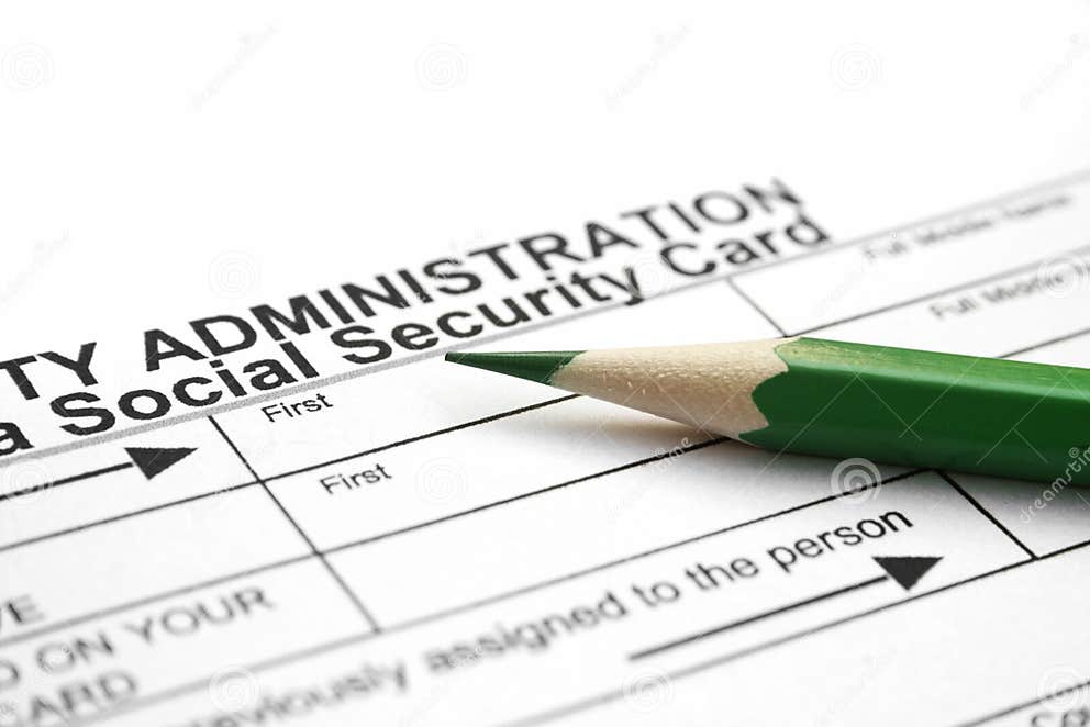 Social security card stock image. Image of health, identity - 14912525