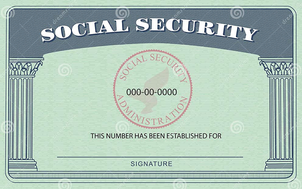 Social Security Card stock illustration. Illustration of bureaucracy ...