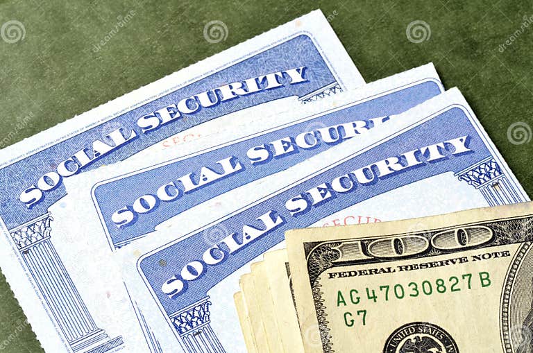 Social Security Card for Identification Stock Image - Image of cash ...