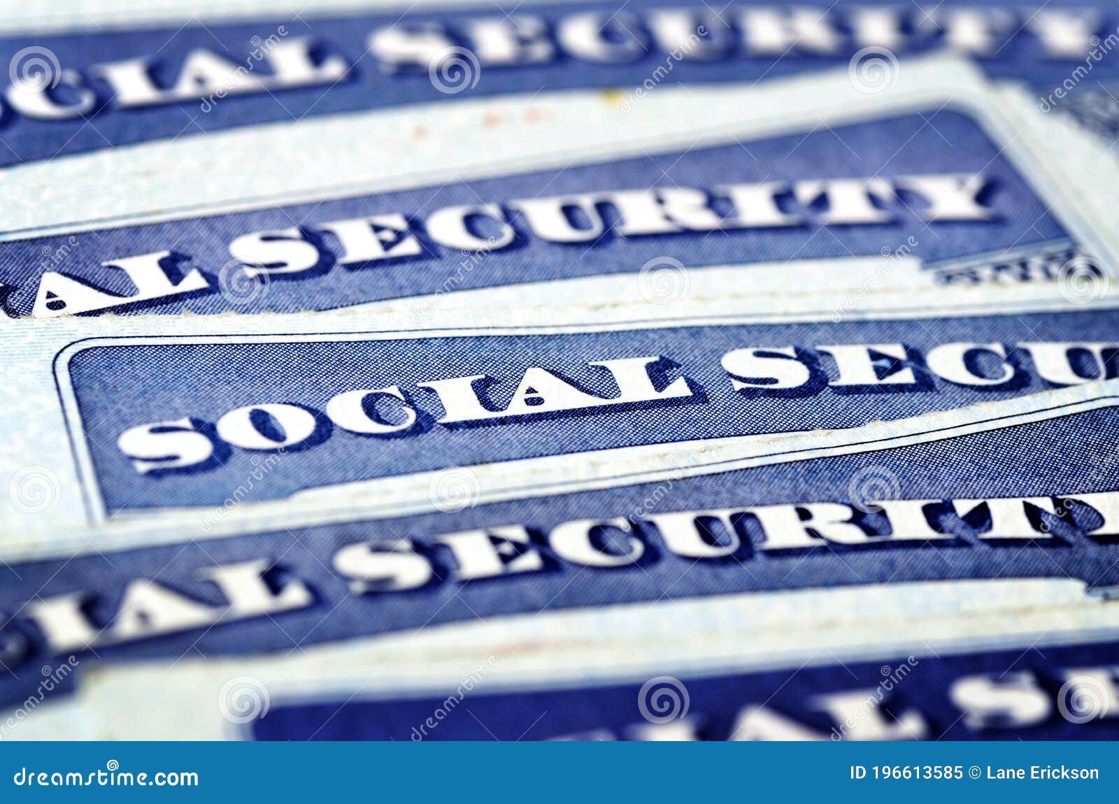 Social Security Card for Identification Stock Image - Image of ...