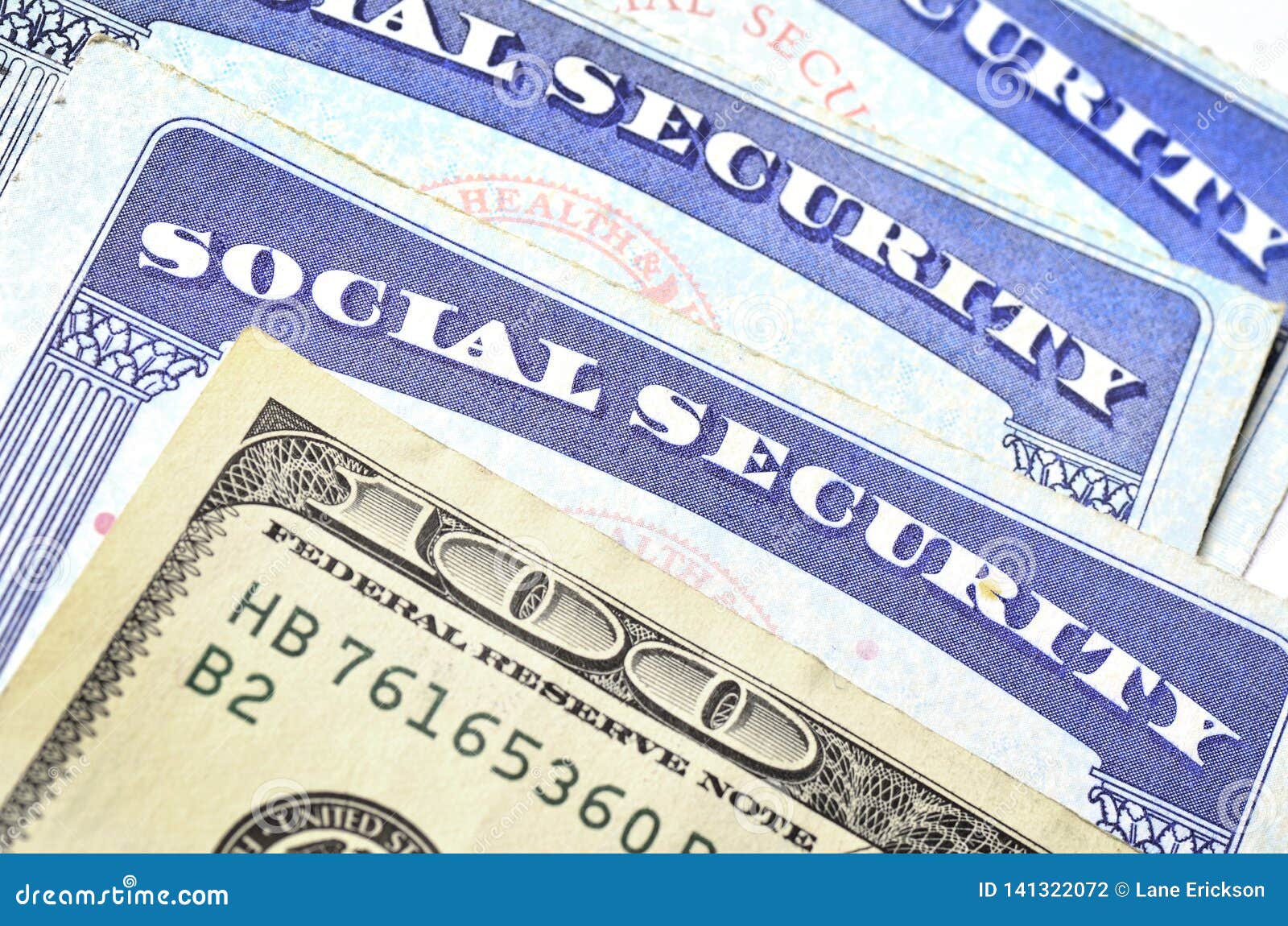 Social Security Cards for Identification Stock Photo - Image of ...