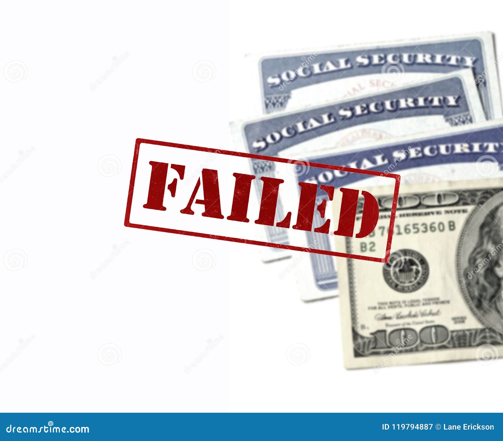 Social Security Cards for Identification Failure Failed System S Stock ...