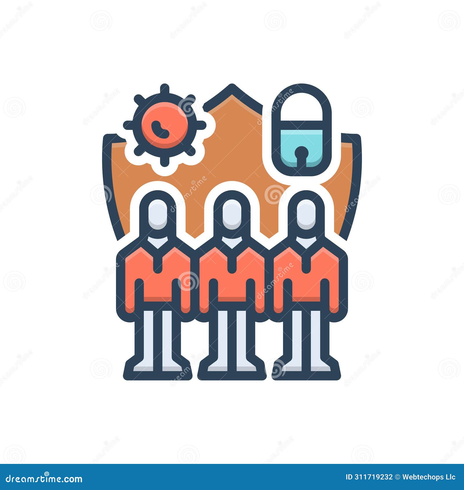 Color Illustration Icon for Social Security, Security and Life Stock ...