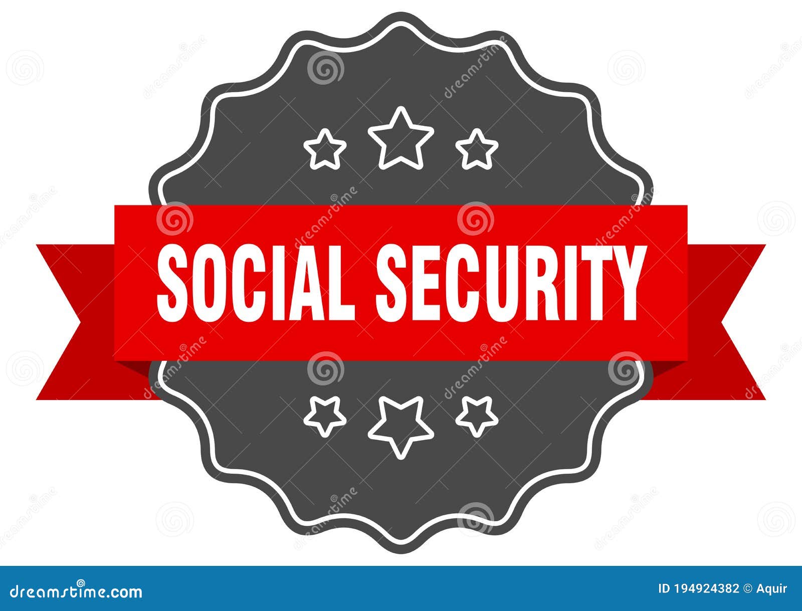 Social Security Label. Social Security Isolated Seal. Sticker. Sign ...