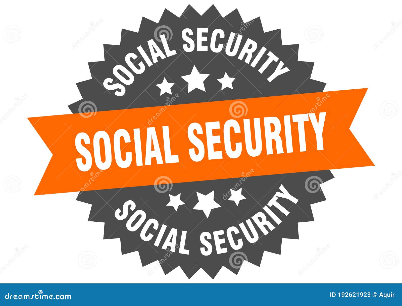 Social Security Sign. Social Security Round Isolated Ribbon Label Stock ...
