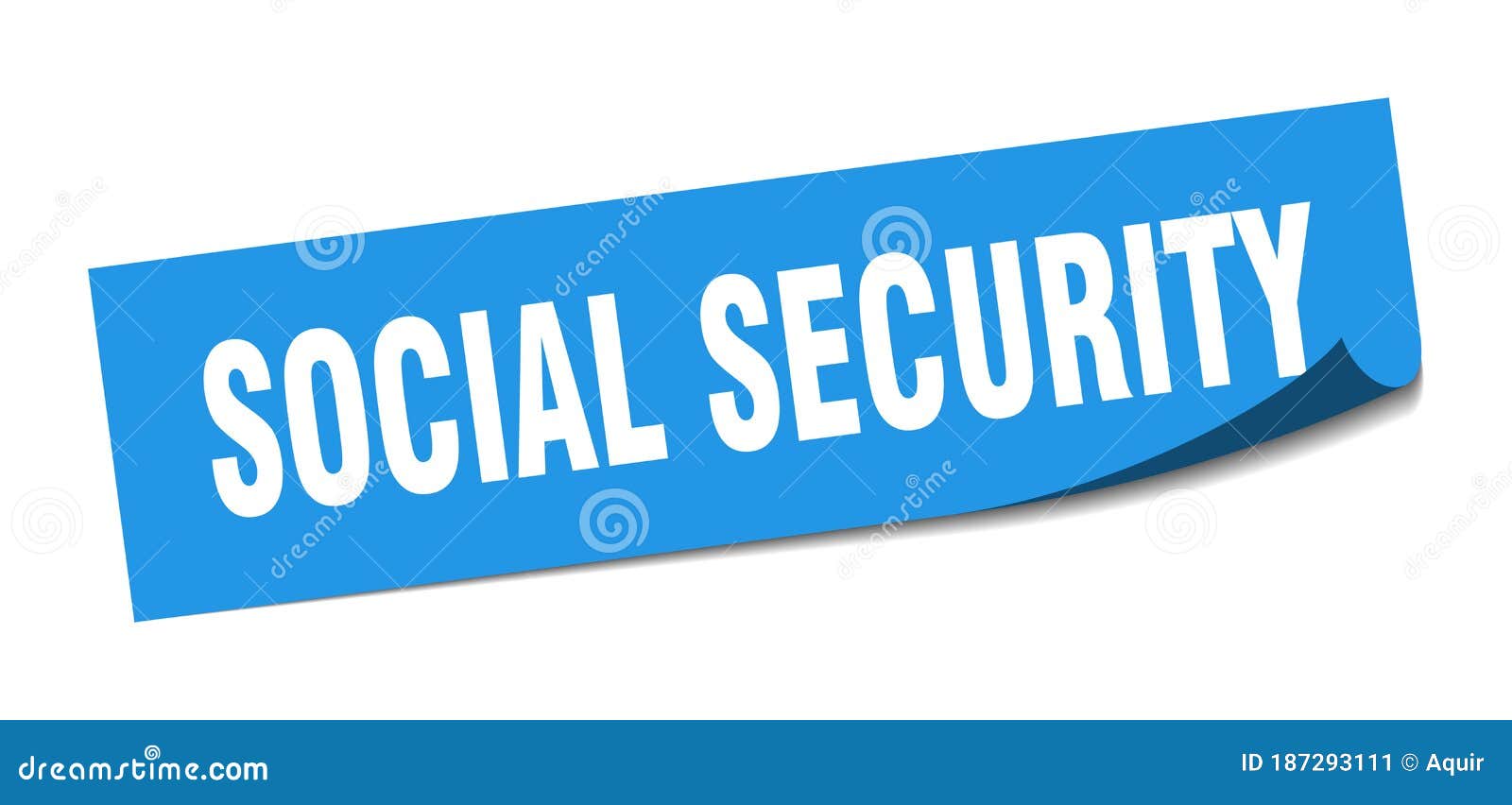 Social Security Sticker. Social Security Square Isolated Sign Stock ...