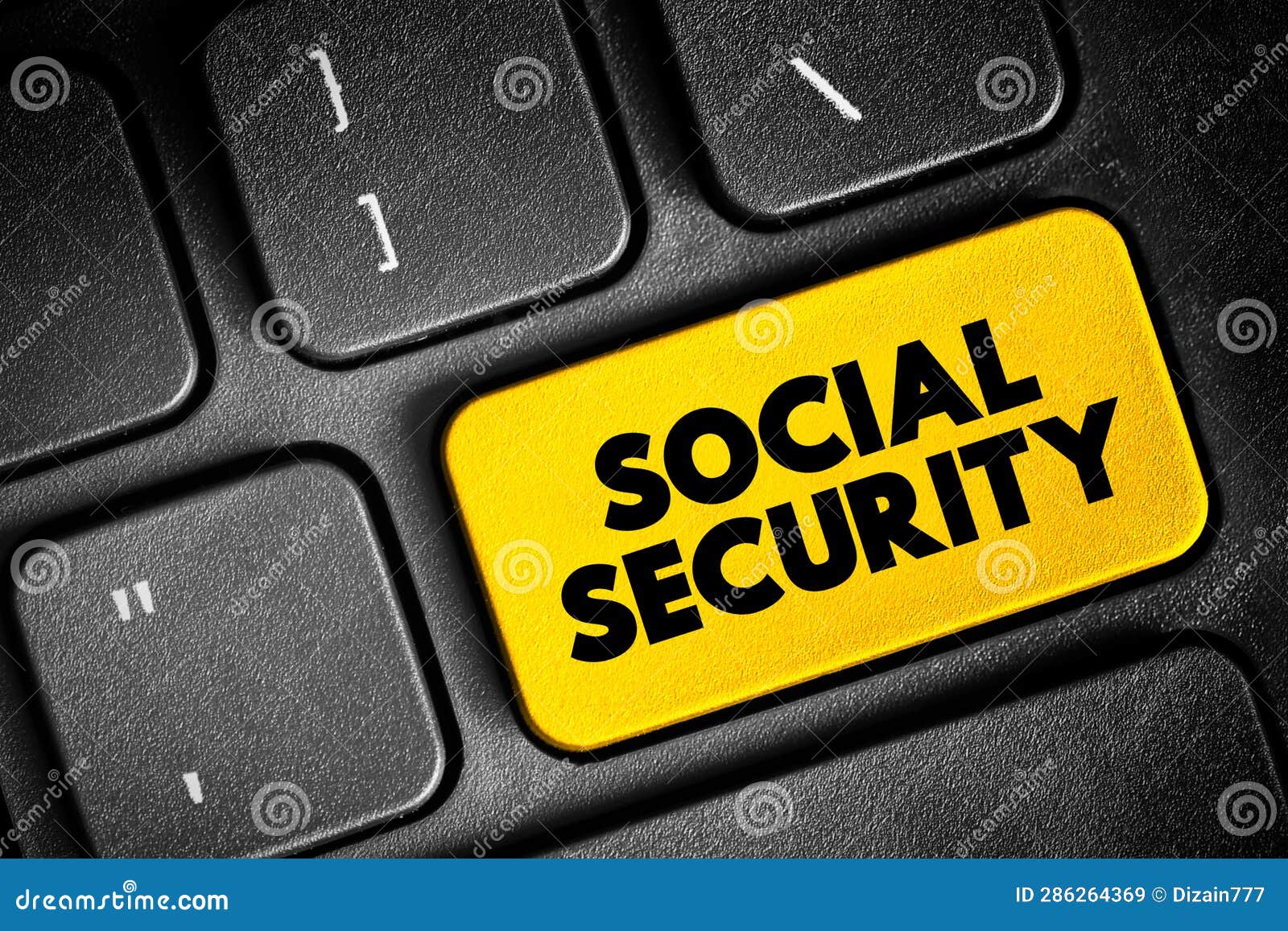 Social Security Text Button on Keyboard, Concept Background Stock ...