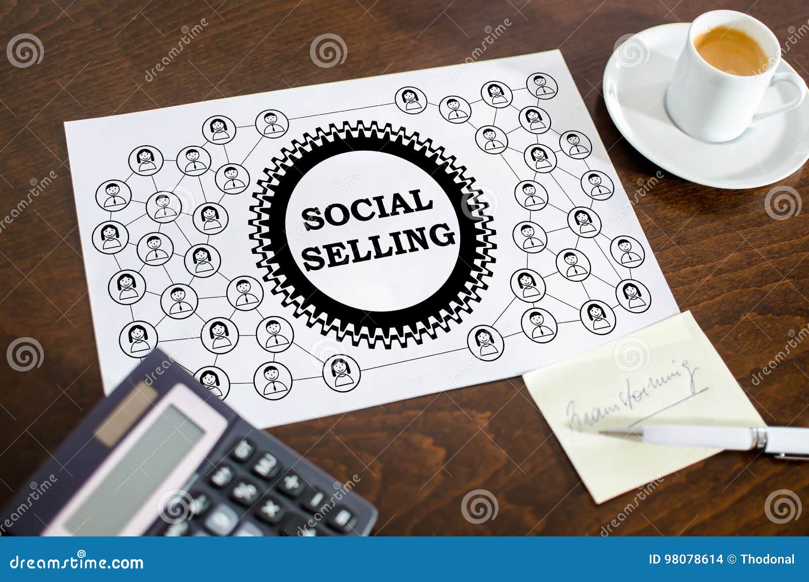 Social Selling Concept on a Paper Stock Photo - Image of advertising ...