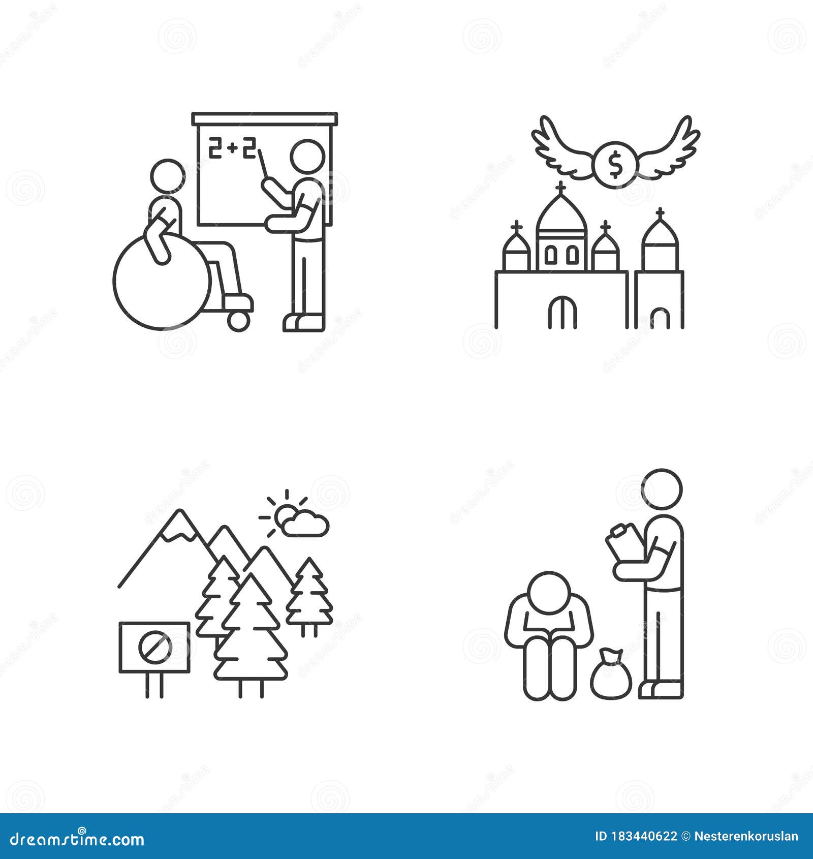 Social Service Pixel Perfect Linear Icons Set Stock Vector ... Social Service Pixel Perfect Linear Icons Set Stock Vector ...