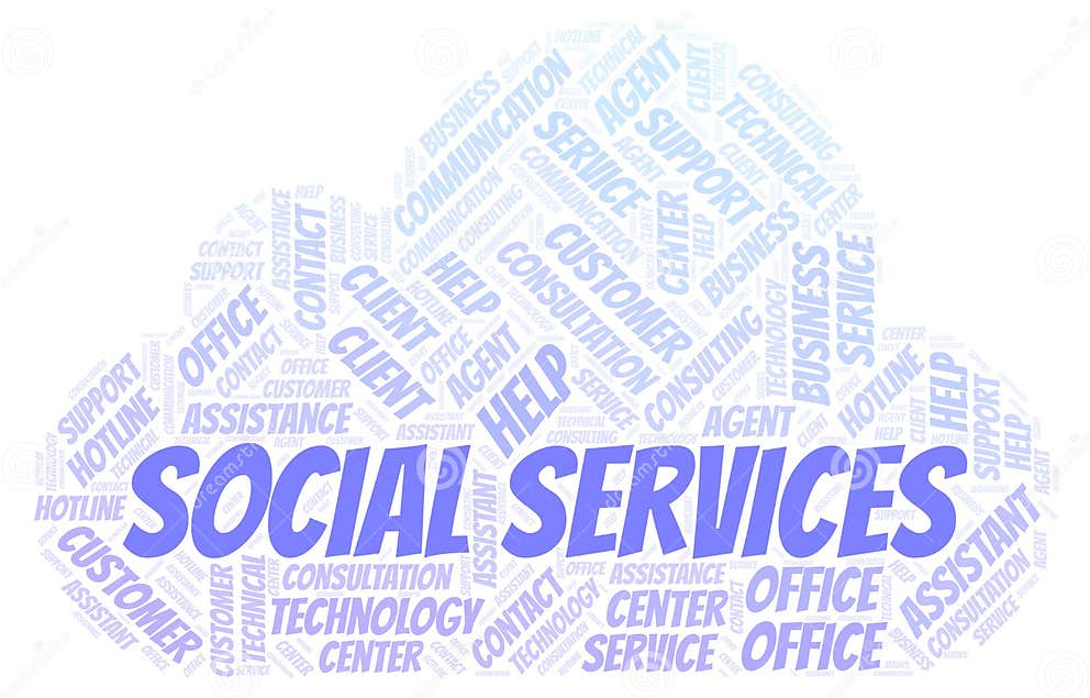 Social Services Word Cloud. Stock Illustration - Illustration of word ...
