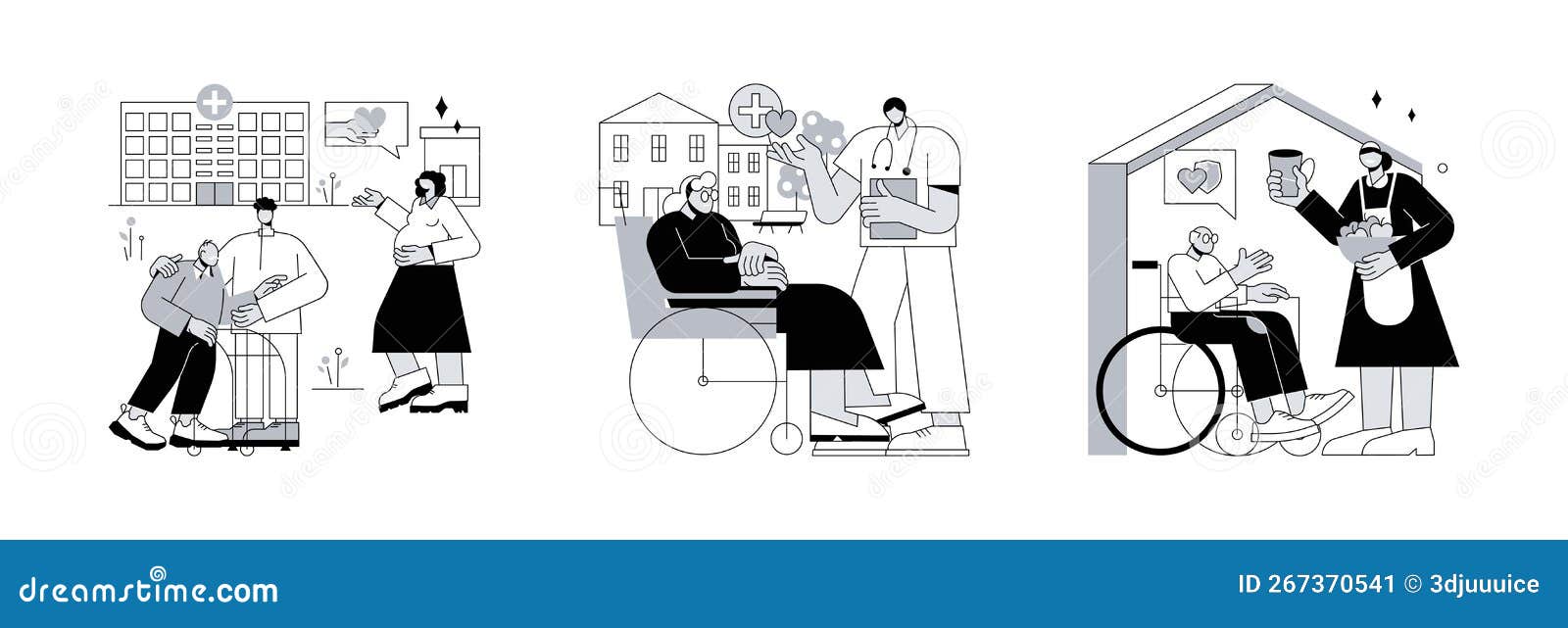 Social Services Work Abstract Concept Vector Illustrations. Stock ...