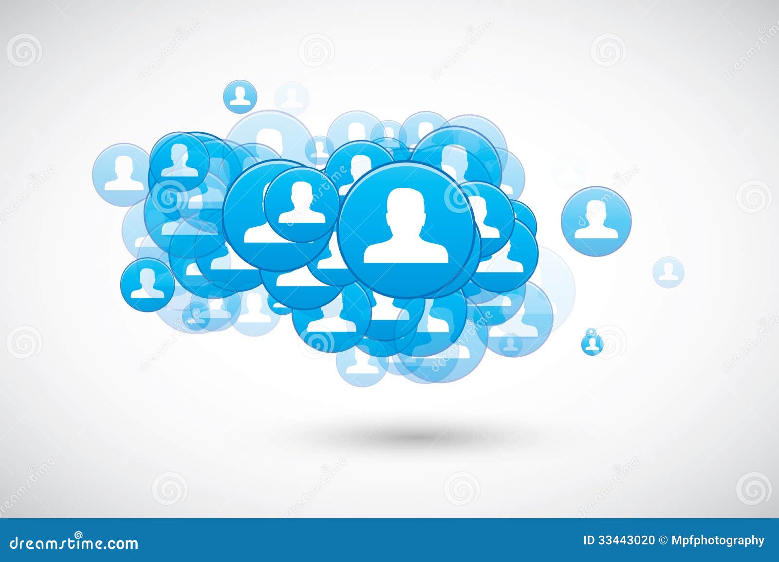 Social Speech Bubble Cloud with User Icons Vector Stock Vector ...
