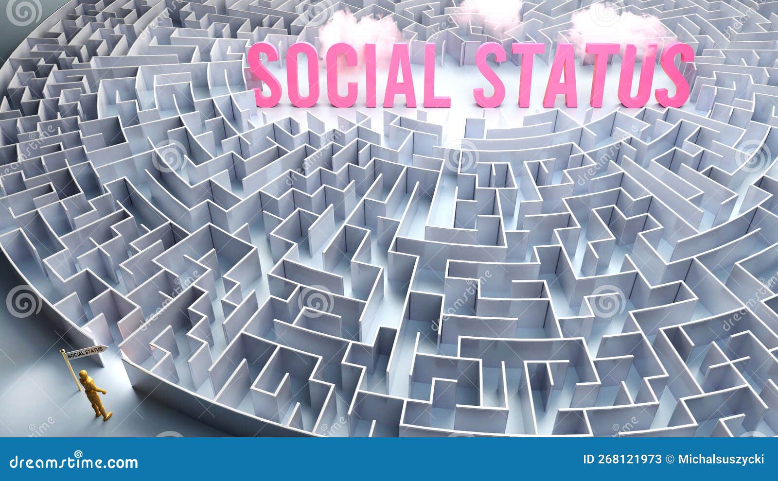 Social Status and a Difficult Path To Reach it Stock Illustration ...