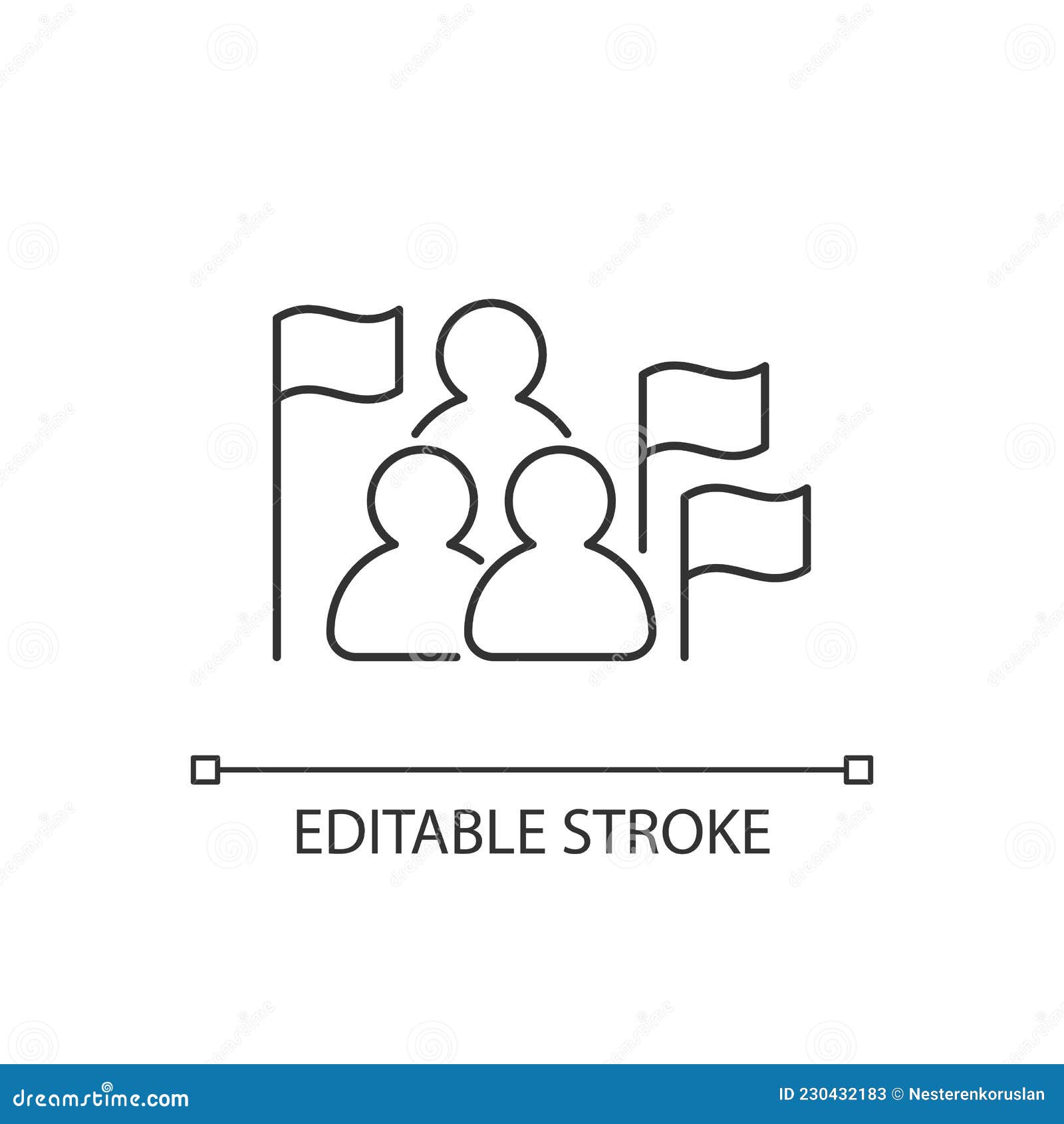 Social studies linear icon stock vector. Illustration of society ...