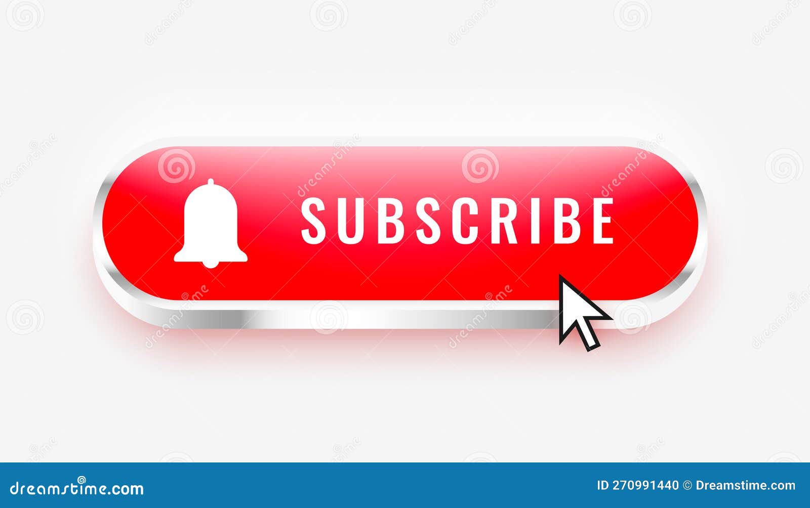 Social Subscription Button Add More Follower To Your Web App Stock ...