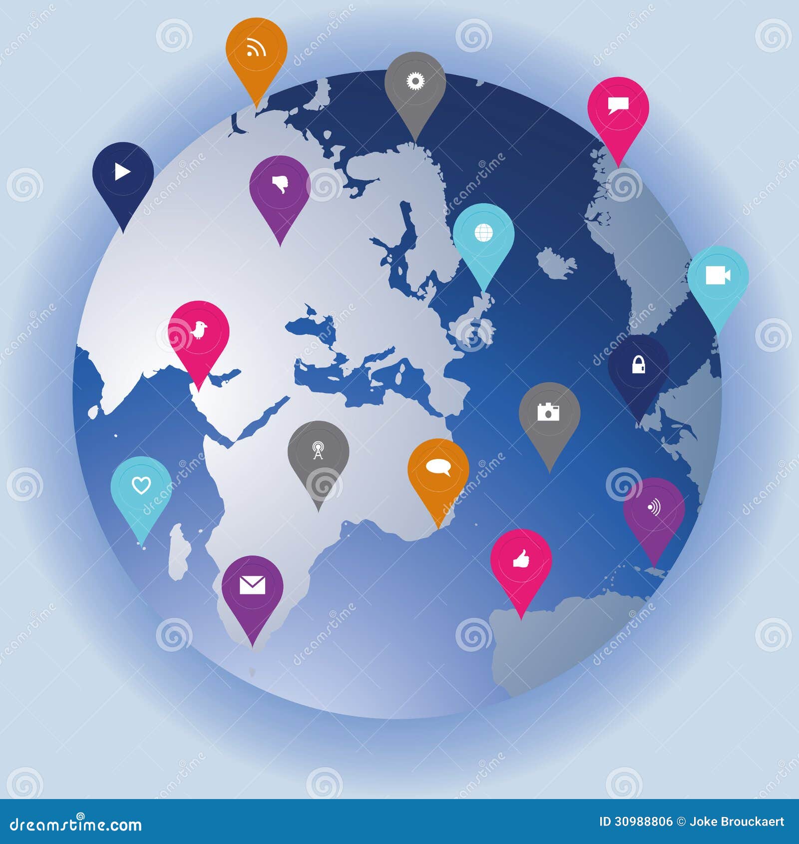 Set Of Pinpoint Icons For City Map Vector Illustration | CartoonDealer ...