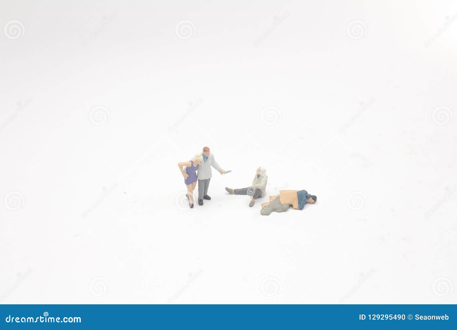 A Social Theme. Hungry Homeless Figure Men Stock Photo - Image of help ...