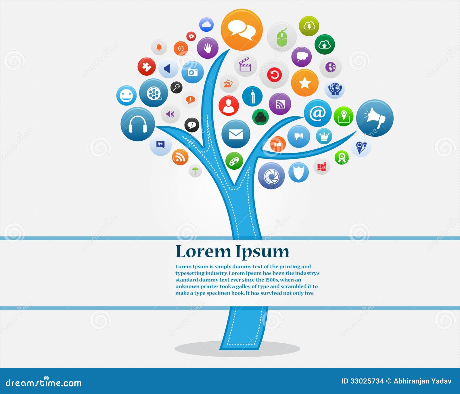 Social Tree stock vector. Illustration of growth, multimedia - 33025734