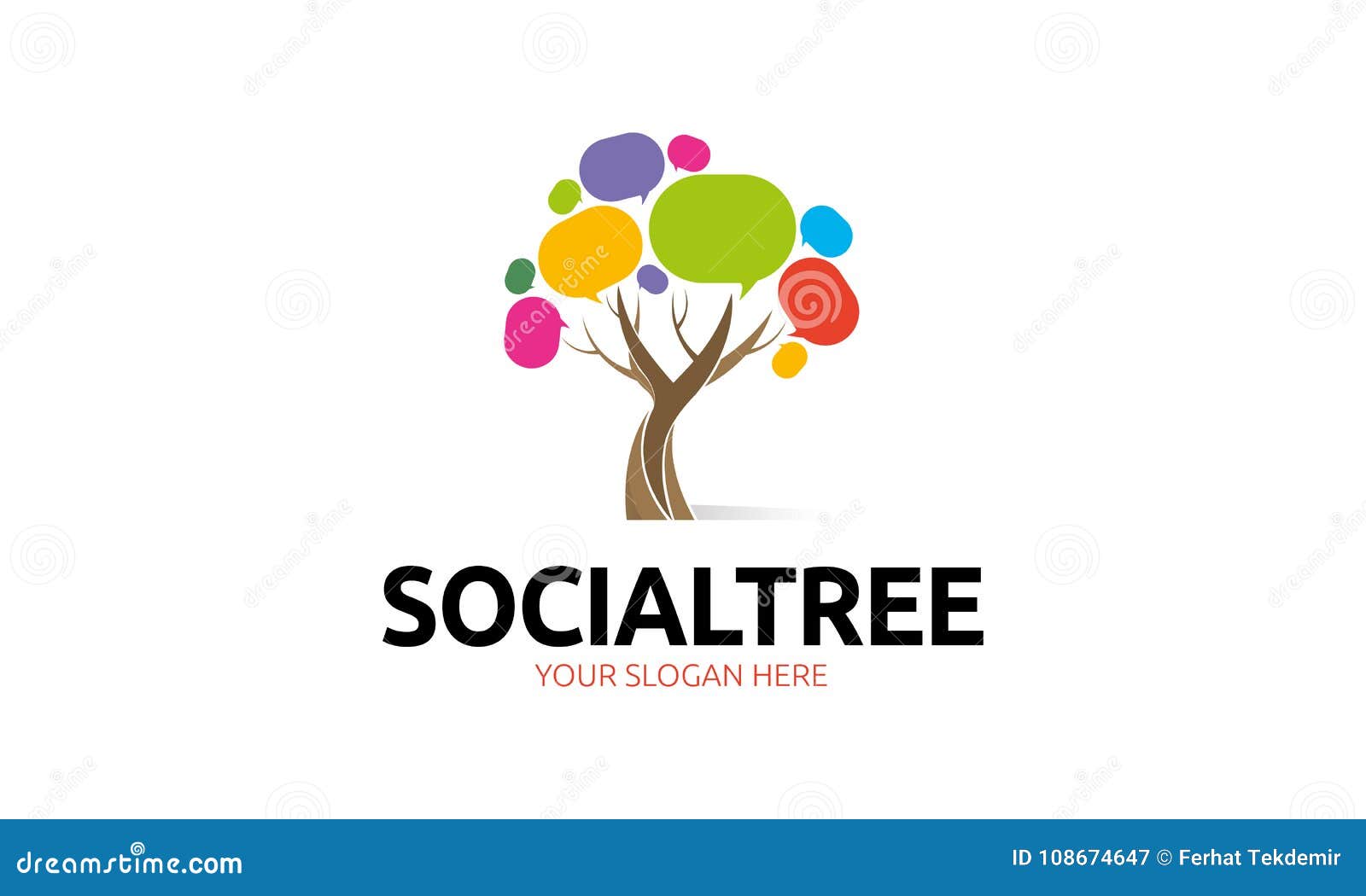 Social Tree Logo Template stock vector. Illustration of forum - 108674647