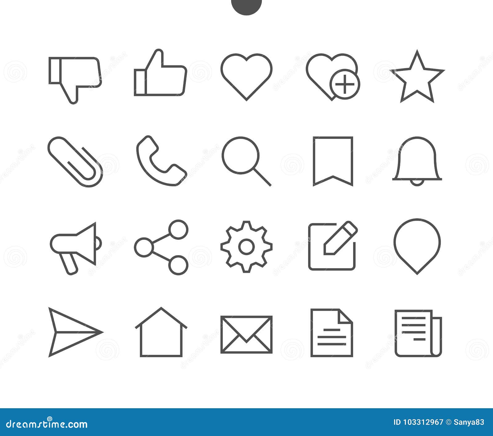Social UI Pixel Perfect Well-crafted Vector Thin Line Icons 48x48 Ready ...