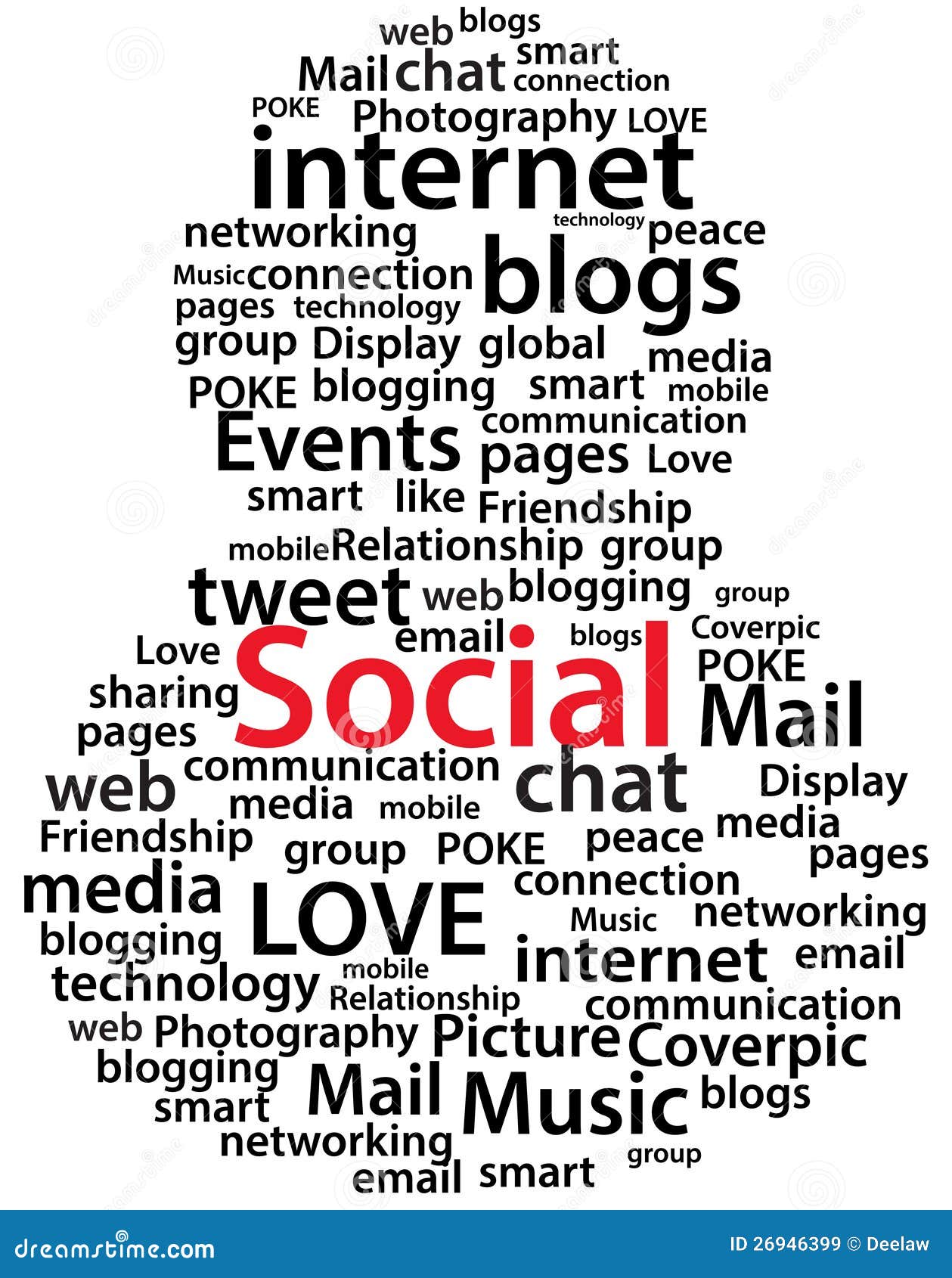 Social User Icon Typography. Stock Vector - Illustration of information ...