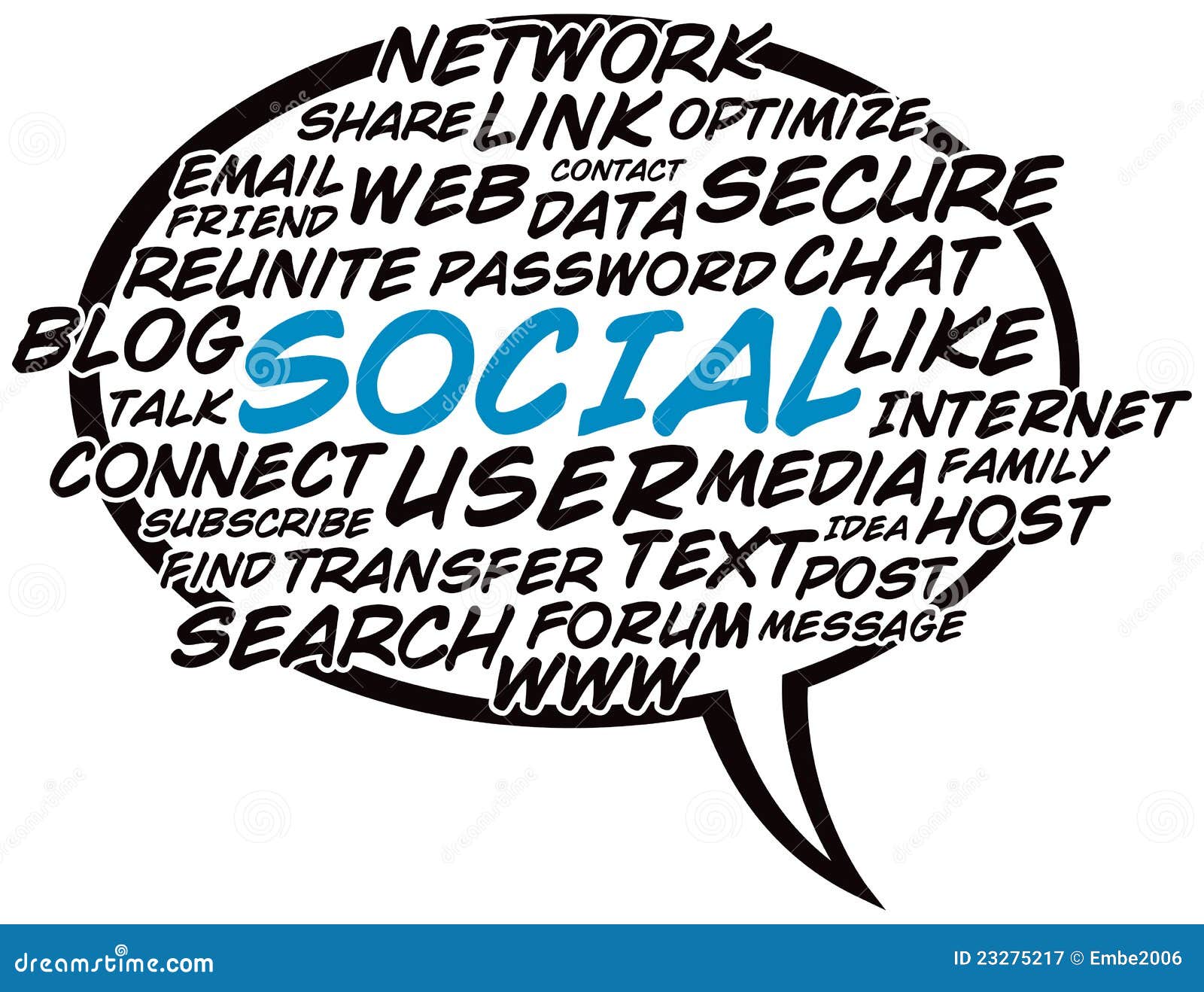 Social Word Balloon stock vector. Illustration of drawing - 23275217