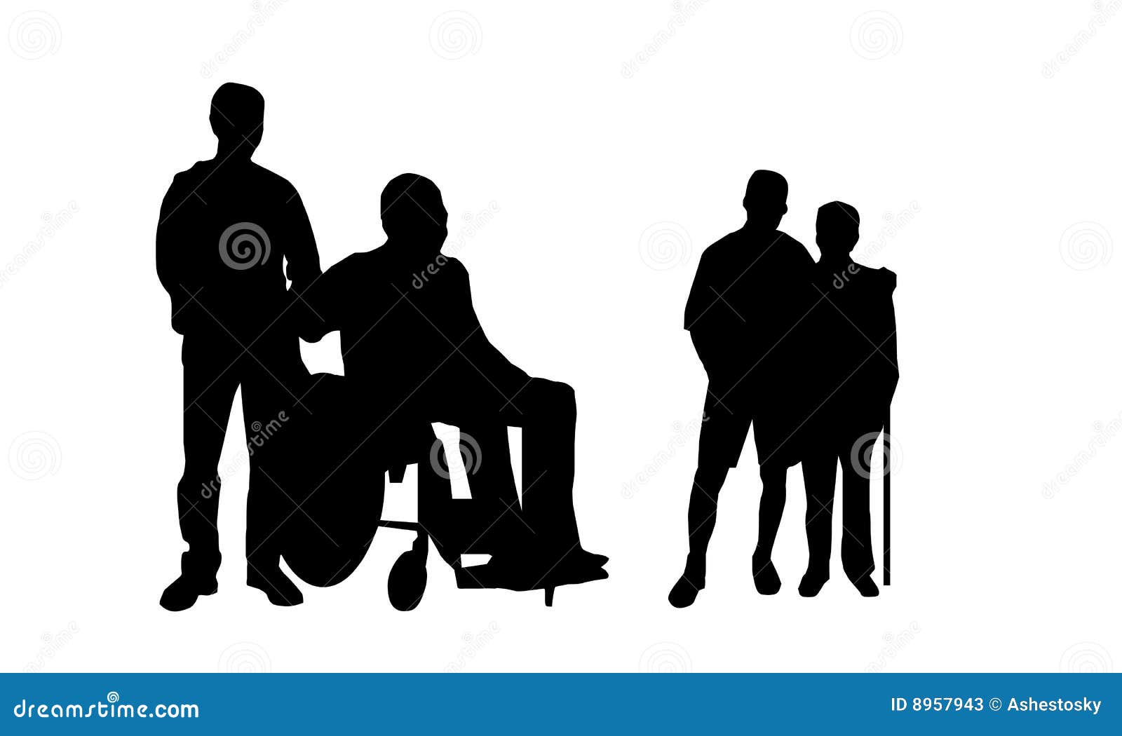 Social Work To Help People Silhouette Stock Vector - Illustration of ...
