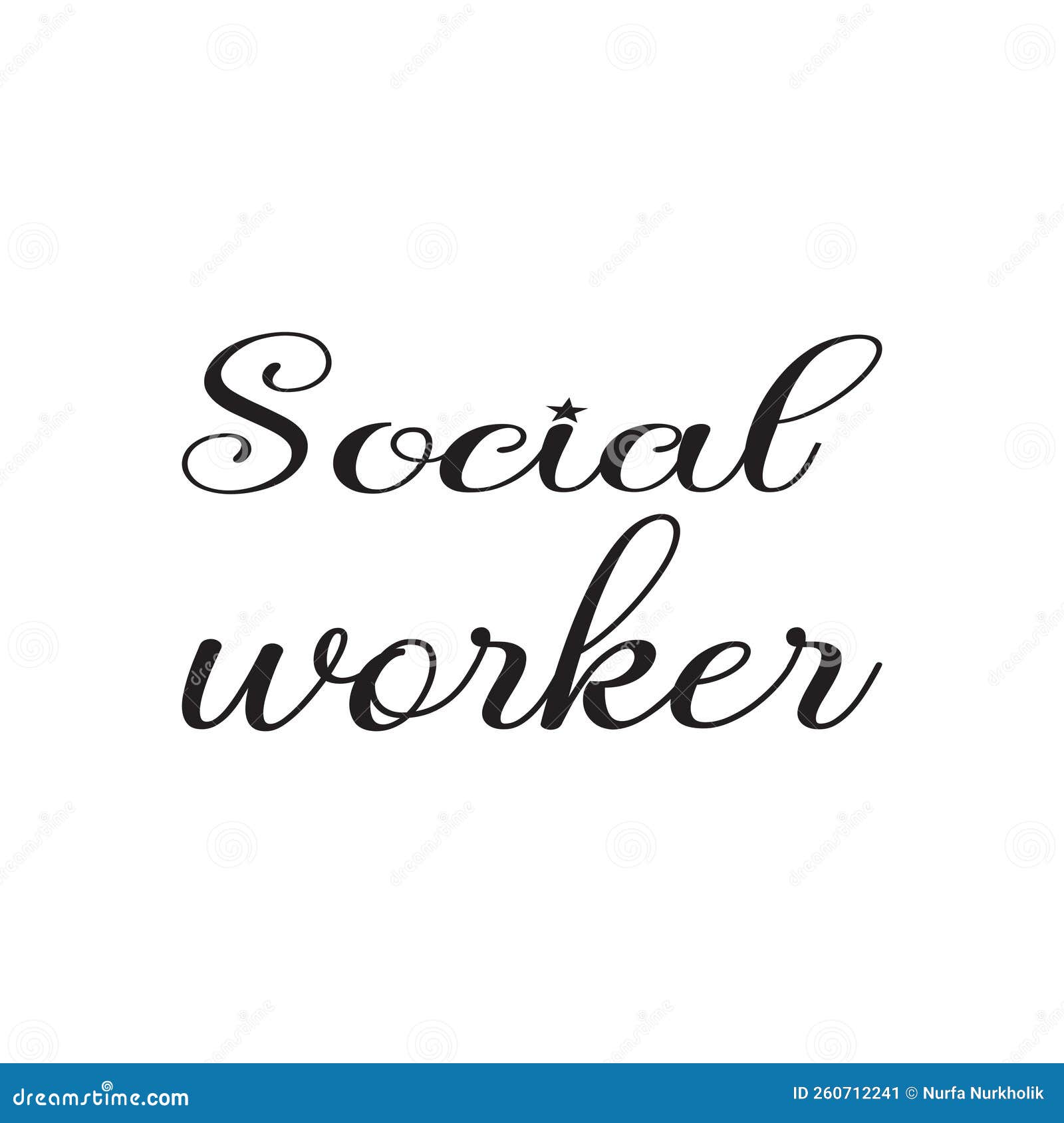 Social Worker Black Letter Quote Stock Vector - Illustration of sign ...