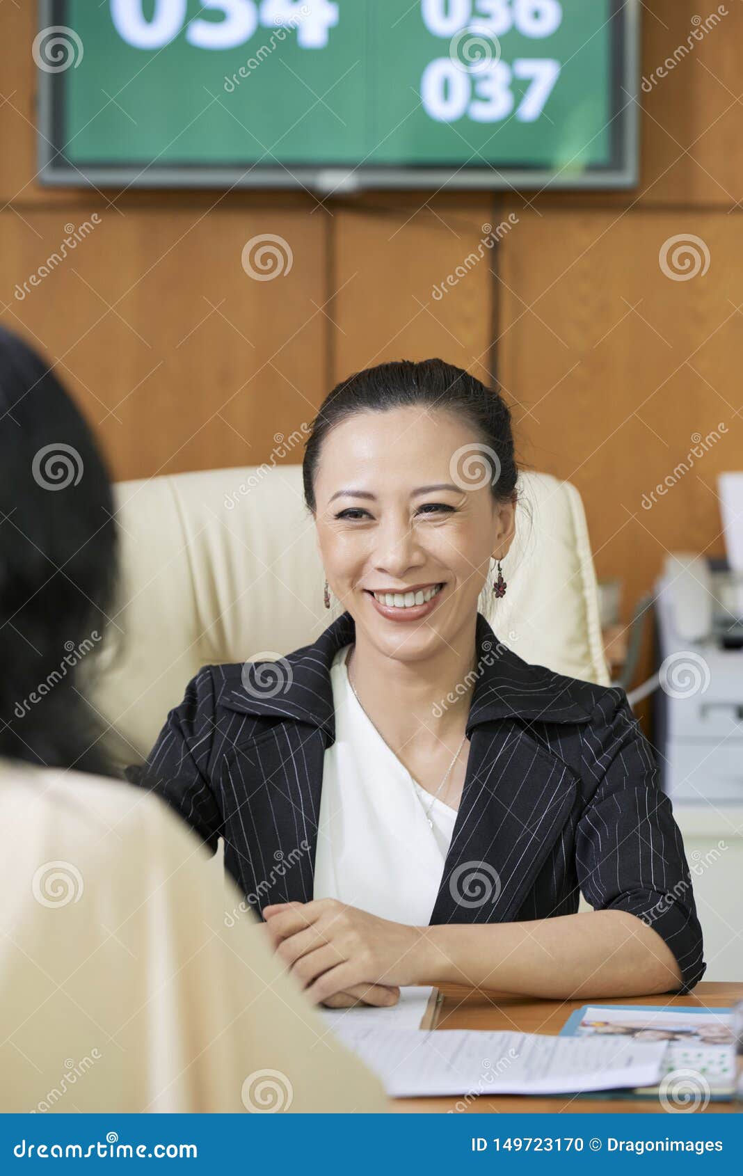 Social Worker Working with Client Stock Photo - Image of smiling ...