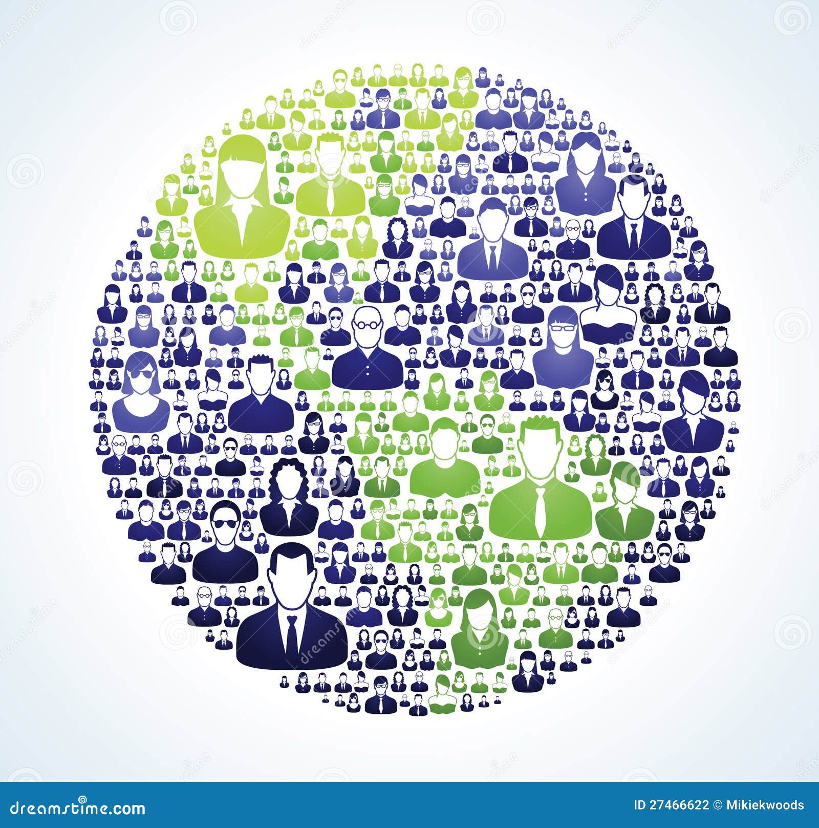 Social World Population Green Stock Illustration - Illustration of ...