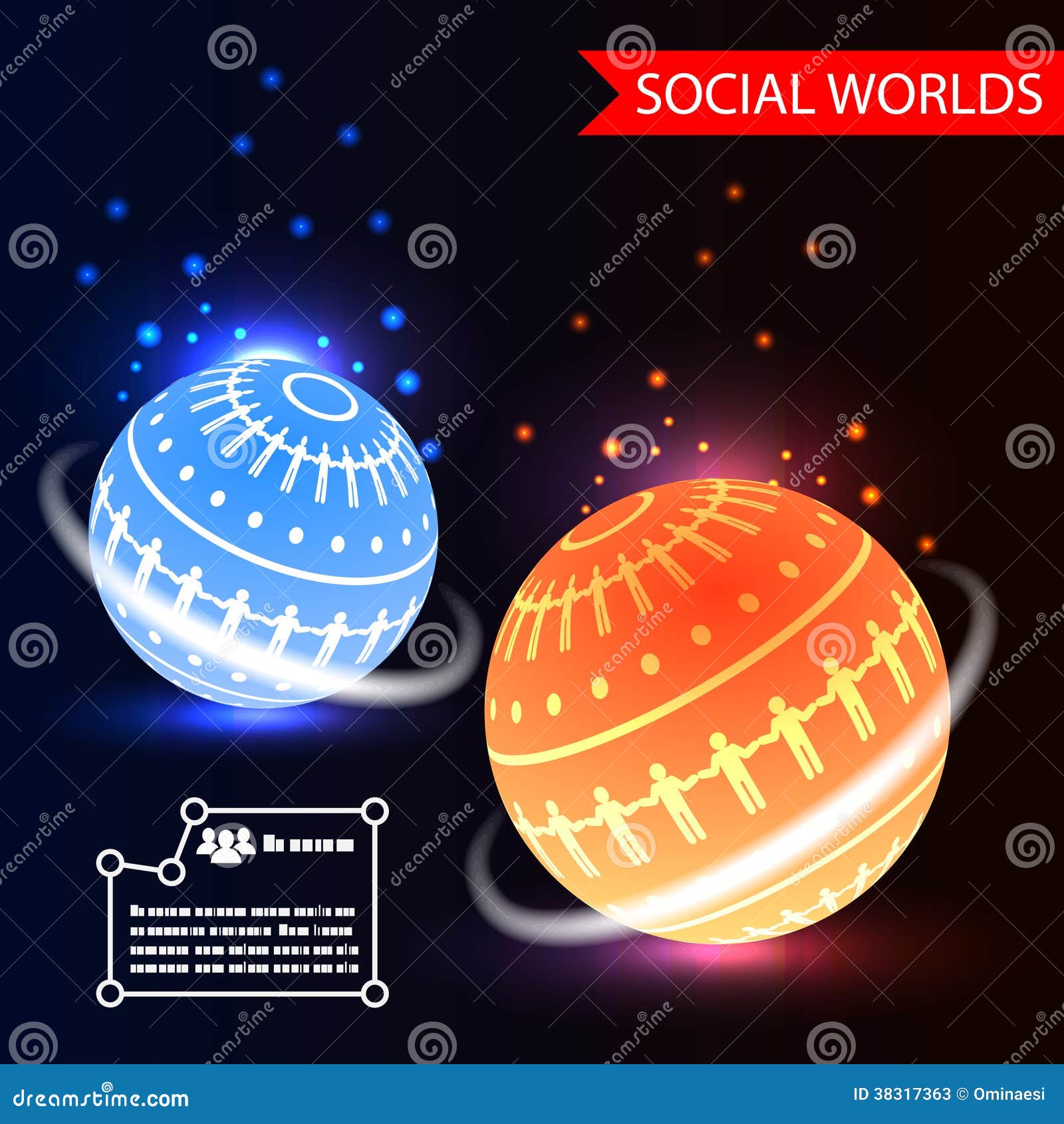 Social Worlds Abstract Background Vector Stock Vector - Illustration of ...